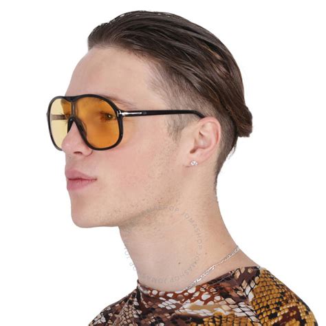 Tom Ford Drew Brown Shield Mens Sunglasses Ft0964 01e 00 889214321244