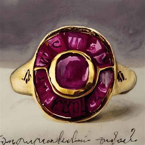 Magical Inscribed Ruby Ring Of King Solomon · Creative Fabrica