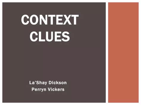 PPT Context Clues PowerPoint Presentation Free Download ID