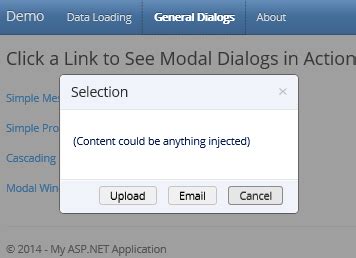 Dynamically Updatable And AJAX Data Enabled JQuery Web Page Dialogs