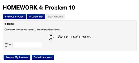 Solved Calculate The Derivative Using Implicit