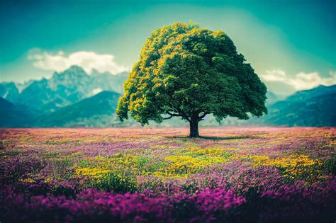 Ai 생성 나무 목초지 Pixabay의 무료 사진 Pixabay