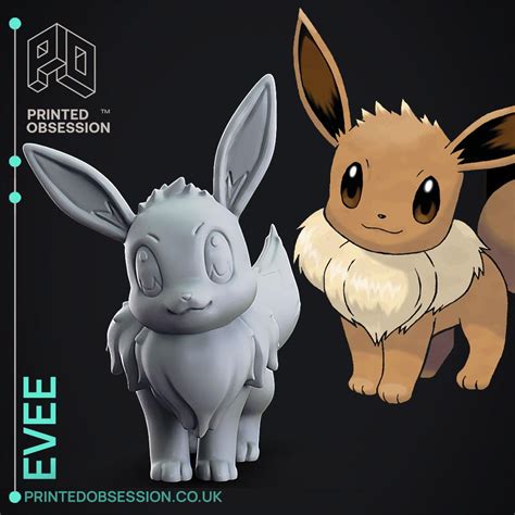 Eevee Pokemon Fan Art 3d Model By Printedobsession On Thangs