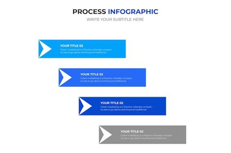 Premium Vector Flow Chart 4 Step Infographic Design Vector