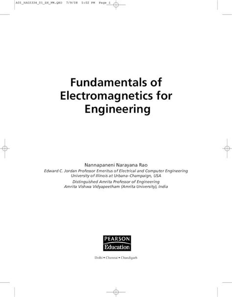 Pdf Fundamentals Of Electromagnetics For Engineering Dokumen Tips