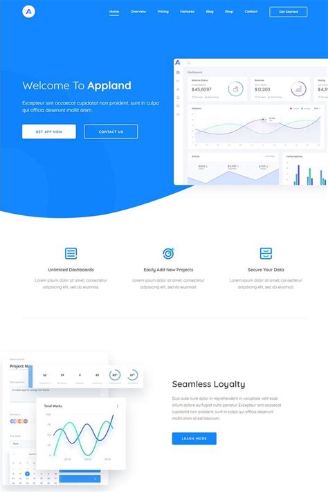 Appland Wordpress Theme For App And Saas Products Web Design Minimal