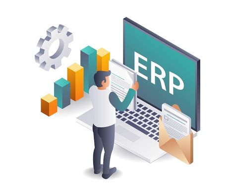 Premium Vector Business Network Development With Erp Systems