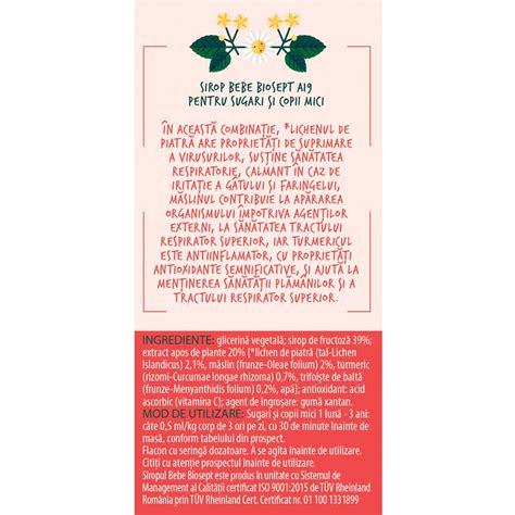 Bebe Biosept Sirop Mami și Bebe A19 100 Ml Fares