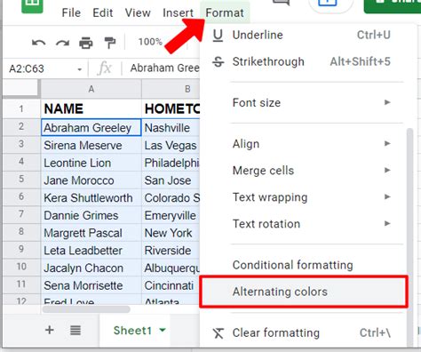 How To Alternate Colors In Google Sheets In 2025 Examples