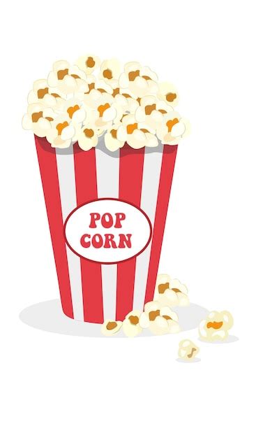 Premium Vector Popcorn Bucket Vector Illustration Popcorn Box