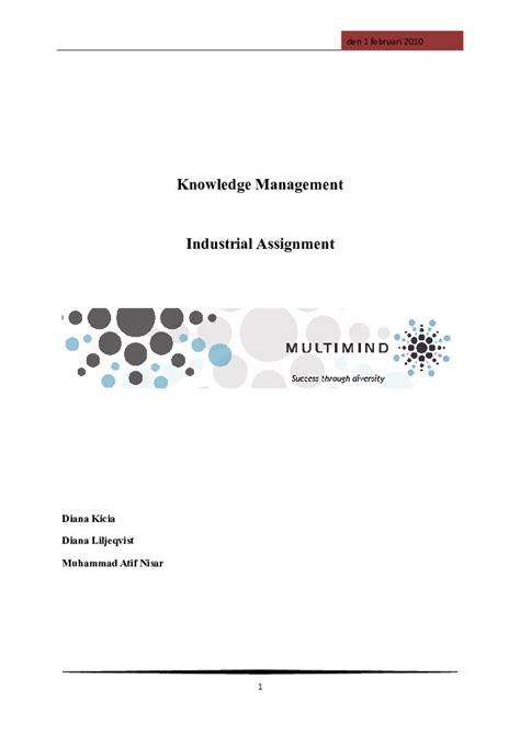 Doc Knowledge Management Industrial Assignment