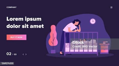 우울한 피곤한 엄마는 아기에게 병을 주는 부모에 대한 스톡 벡터 아트 및 기타 이미지 부모 정서적 탈진 가공의 인물 Istock