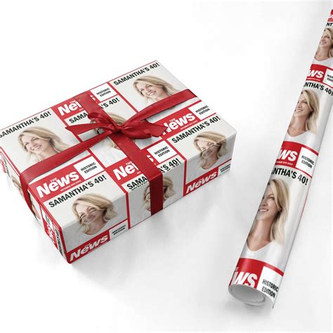 Spoof Newspaper Wrapping Paper Dyefor