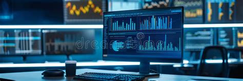 Computer Screen Displaying A Clean Intuitive Network Monitoring Dashboard With Real Time Data