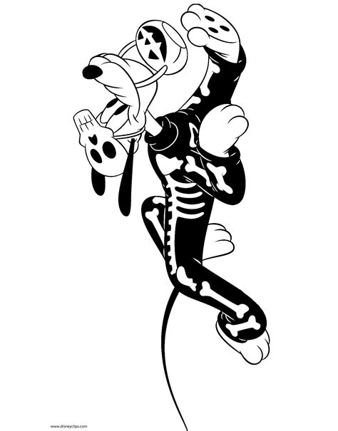 Goofy And Pluto Halloween Coloring Pages Disney Halloween Fun