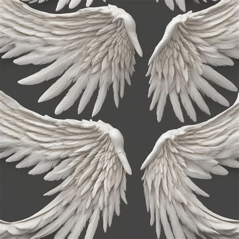 Premium Ai Image 3d Angel Wings Set Premium Ai Image 3d Angel Wings Set