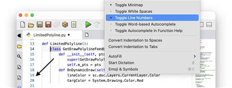 Rhino Script Editing Features