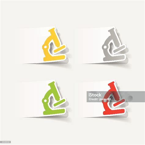 Realistic Design Element Microscope Stock Illustration Download Image