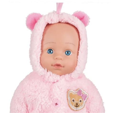 Papusa Bebelus Imbracata In Costum De Ursulet Roz 30 Cm Emagro