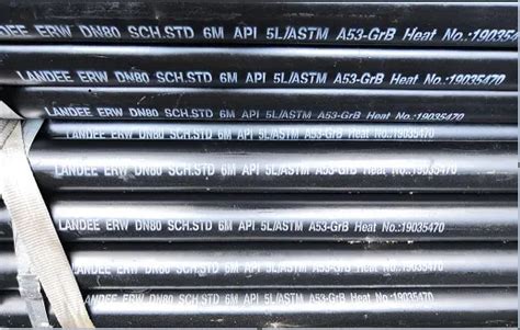 Astm A53 Grade B Erw Steel Pipe Sch 40 6 12 Meter Landee