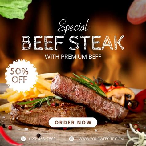 Beef Steak Template Postermywall