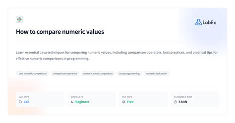 How To Compare Numeric Values Labex