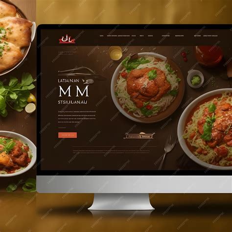 Premium Photo Ui Ux Website Design For Resturant Manu Billboard Banner