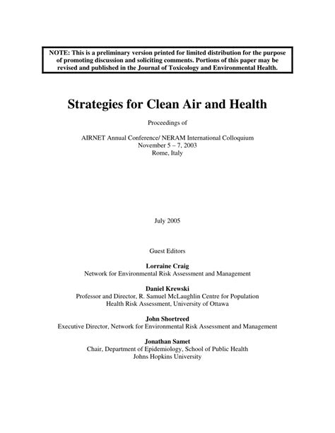 Pdf Modeling The Intraurban Variability Of Ambient Traffic Pollution