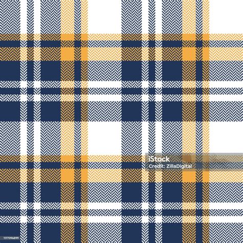 격자 무늬 패턴입니다 플란넬 셔츠 스카프 담요 및 기타 현대적인 겨울 패브릭 디자인을 위한 중간 파란색 노란색 및 흰색의