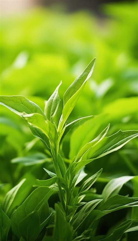 Fresh Herbal Plant Andrographis Paniculata Leaves Generate Ai Stock Illustration Illustration