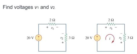 Solved Find Voltages V And V Chegg Com