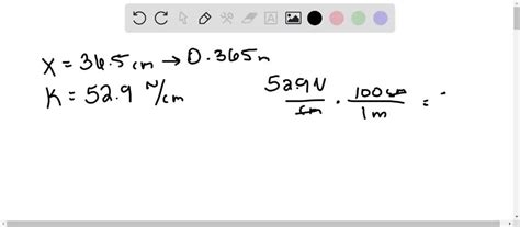 Solved An Athlete Stretches A Spring An Extra 36 5 Cm Beyond Its