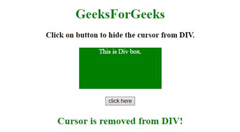 使用 css 和 javascript 在网页中隐藏光标 码农参考