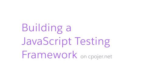 Giorgi Jibladze On Linkedin Building A Javascript Testing Framework