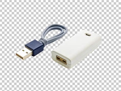 Premium PSD Black Power Bank Isolated On Transparent Background