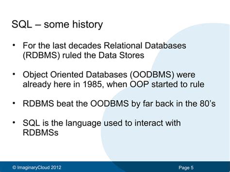Mysql Vs Nosql Ppt Databases Computer Software And Applications