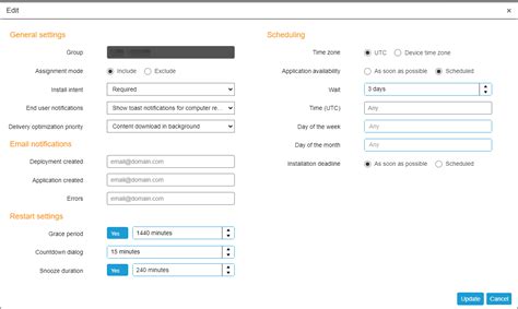 Deployment Settings Application Manager Recast Docs