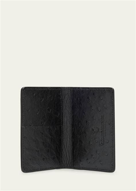 Jacques Marie Mage Mens Cassandre Ostrich Bifold Wallet Bergdorf Goodman