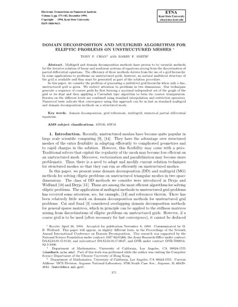 Domain Decomposition And Multigrid Algorithms For Elliptic Problems On Unstructured Meshes ∗