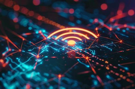 Creating A Futuristic Wifi Network Featuring Glowing Connections And