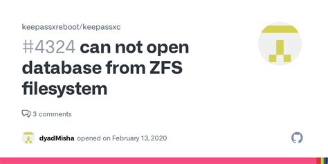 Can Not Open Database From Zfs Filesystem · Issue 4324