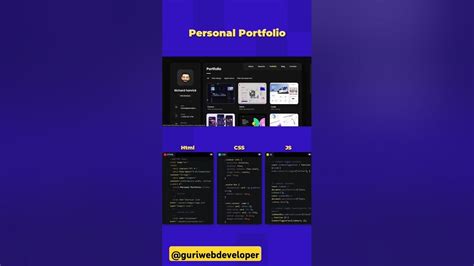 Personal Portfolio Portfolio Coding Code Css Webdesign Shorts