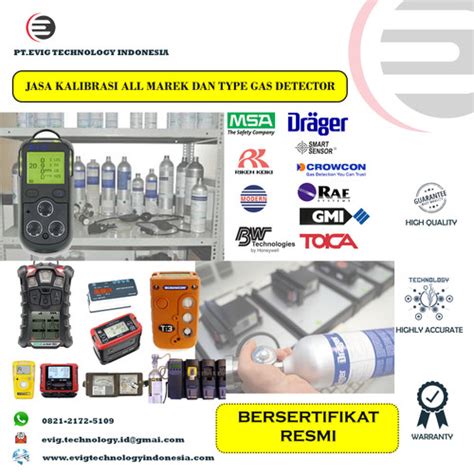 Jual Jasa Kalibrasi Gas Detector Portable Personal Multi Gas Detector Kab Subang PT EVIG