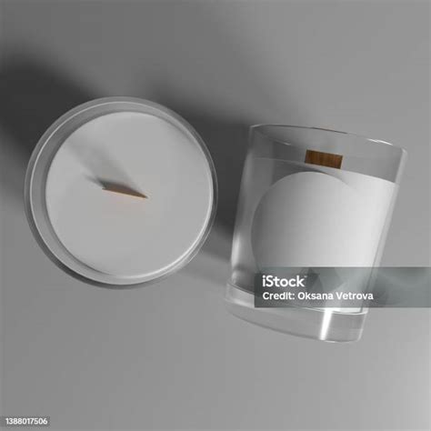 3d 렌더링 둥근 흰색 컷 오프 플로터 스티커유리 항아리에 빈 흰색 촛불 모형 스티커 0명에 대한 스톡 사진 및 기타 이미지 0명 3차원 형태 개념 Istock