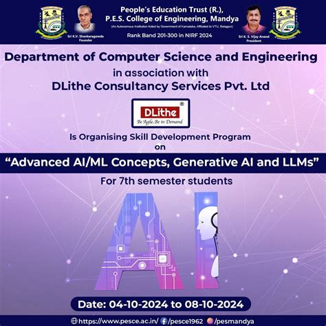 Pes College Of Engineering Mandya On Linkedin Department Of Computer Science And Engineering