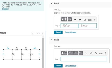 Solved Part A Find The H Parameters For The Circuit In The Chegg