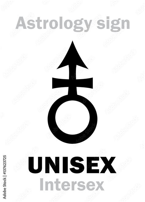 Astrology Alphabet UNISEX Intersex Hieroglyphics Character Sign Single Unisex Intersex