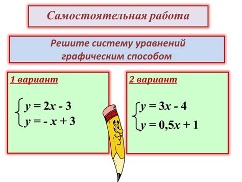 Графический способ решения систем уравнений Область знаний математика