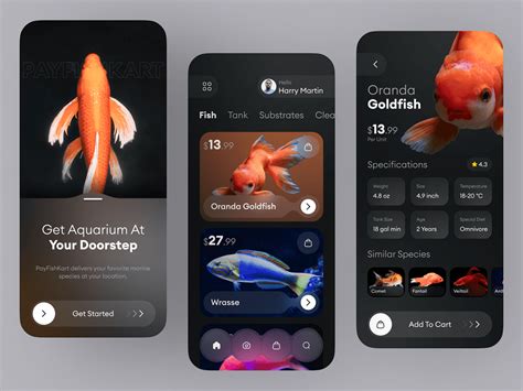 Aquarium Fishes App Ui Concept Behance