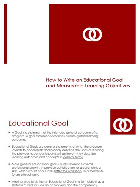 Goal Measurable Learning Objective Pdf Learning Goal